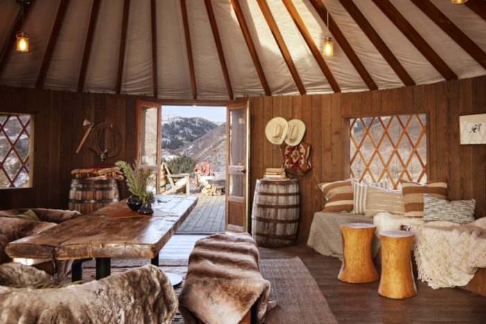 Mountaintop Yurt Private Dining Park City UT | The Lodge at Blue Sky